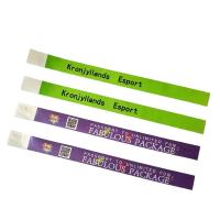 China Custom Waterproof Tyvek Wristbands 250x25mm for Festivals and Parties Solid Color for sale