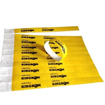 China Printing As Request Target End User Adjustable Tyvek Paper Wristband with Serial Number for sale