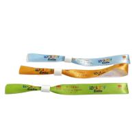 China Custom Sublimated Satin Ribbon Wristbands 350x15mm for Festival Promotional Gifts for sale