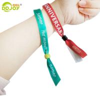 China Custom Sublimated Satin Ribbon Wristbands 350x15mm for Festival Promotional Gifts for sale
