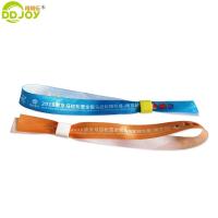 China Custom Sublimated Satin Ribbon Wristbands 350x15mm for Festival Promotional Gifts for sale