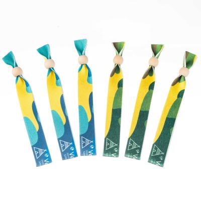 China Custom Polyester Woven Wristbands 350x15mm Sublimation Printable for Events Parties for sale