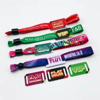 China Custom Polyester Woven Wristbands 350x15mm Sublimation Printable for Events Parties for sale
