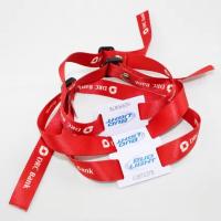 China Custom Polyester Woven Wristbands 350x15mm Sublimation Printable for Events Parties for sale