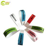 China Custom Printed Tyvek Wristbands 250x19mm Waterproof Event Wristband for Parties for sale