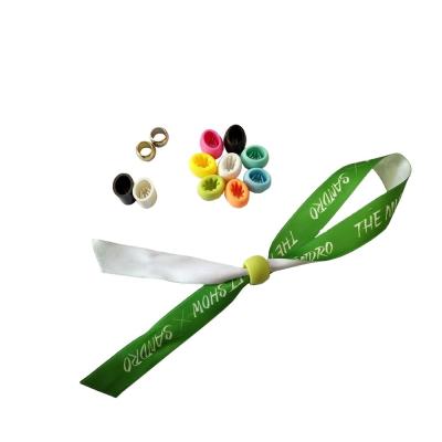 China Custom Polyester Woven Wristbands 350x15mm for Festival Guest Staff Access Control for sale