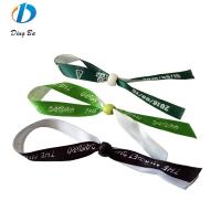 China Custom Polyester Woven Wristbands 350x15mm for Festival Guest Staff Access Control for sale