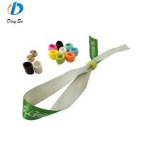 China Custom Polyester Woven Wristbands 350x15mm for Festival Guest Staff Access Control for sale