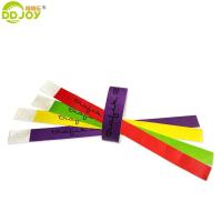 China Customized Tyvek Paper Wristbands 250x25mm 250x19mm for Party Admission Barcode Events for sale