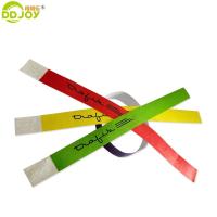 China Customized Tyvek Paper Wristbands 250x25mm 250x19mm for Party Admission Barcode Events for sale
