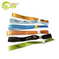 China Custom Printed RFID Wristbands Orange Satin Fabric 350mm x 15mm for Event Branding Access Control for sale