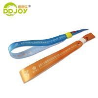 China Custom Printed RFID Wristbands Orange Satin Fabric 350mm x 15mm for Event Branding Access Control for sale