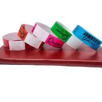 China Custom Tyvek Wristbands 250x25mm One Color Printing for Events Parties for sale
