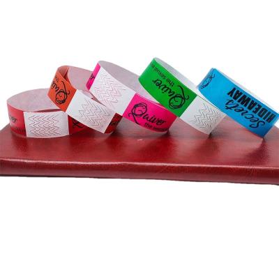 China Custom Tyvek Wristbands 250x25mm One Color Printing for Events Parties for sale
