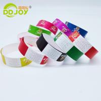 China Custom Tyvek Wristbands 250x25mm One Color Printing for Events Parties for sale