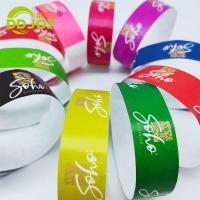 China Custom Tyvek Wristbands 250x25mm One Color Printing for Events Parties for sale