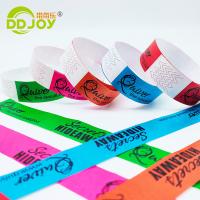China Custom Tyvek Wristbands 250x25mm One Color Printing for Events Parties for sale