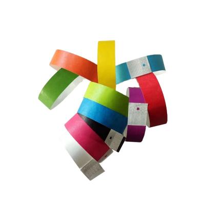 China DDJOY 3/4 Inch Plain Solid Neon Yellow Dupont Tyvek Wristbands for Club and Bar Use for sale