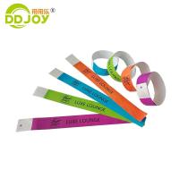 China DDJOY 3/4 Inch Plain Solid Neon Yellow Dupont Tyvek Wristbands for Club and Bar Use for sale