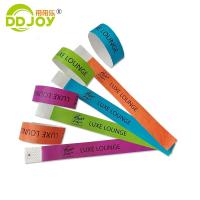 China DDJOY 3/4 Inch Plain Solid Neon Yellow Dupont Tyvek Wristbands for Club and Bar Use for sale