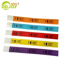 China Custom Tyvek Wristband 250x25mm with Varnishing Finish and Label Printing for Events for sale
