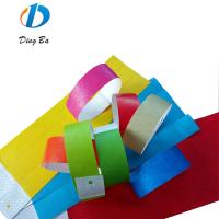 China Plain Tyvek Wristbands 3/4 Inch 250x19mm Waterproof No Logo Paper Bracelets for Events for sale