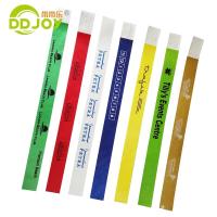 China Custom Tyvek Wristband 250x25mm Durable Event Bracelet with Logo Printing for sale