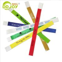 China Custom Tyvek Wristband 250x25mm Durable Event Bracelet with Logo Printing for sale