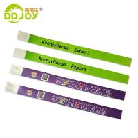 China Custom Tyvek Paper Bracelets Water Resistant Full Color Printing 250x25mm for Events for sale