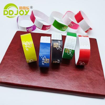 China Custom Tyvek Paper Wristband 250x25mm Waterproof Event ID Bracelet for Events for sale