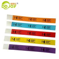 China Custom Red Tyvek Paper Wristbands 1 Inch 250x25mm for Events with Logo Printing for sale