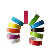 China 1 Inch Tyvek Wristband 250x25mm Solid Color Custom Logo DuPont Paper Bracelet for sale