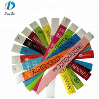 China 1 Inch Tyvek Wristband 250x25mm Solid Color Custom Logo DuPont Paper Bracelet for sale