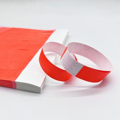 China Tyvek Paper Wristbands 250x19mm Classic Style for Events Festivals One Time Use for sale