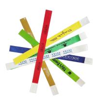 China Tyvek Paper Wristbands 250x19mm Classic Style for Events Festivals One Time Use for sale