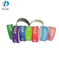 China Wholesale Waterproof Disposable Tyvek Paper Event Wristbands 250x25mm 15 Colors for sale