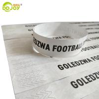 China Custom Tyvek Wristband for Events 250x25mm or 250x19mm Waterproof Adhesive Closure for sale