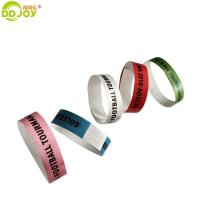 China Custom Tyvek Wristband for Events 250x25mm or 250x19mm Waterproof Adhesive Closure for sale