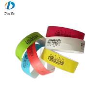 China Custom Letters Theme Tyvek Paper Wrist Band for Event Security and Identification for sale