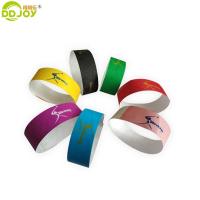 China Custom Tyvek Paper Wrist Bands 250x19mm 250x25mm Digital Printing for Event Party Supplies for sale