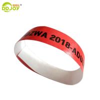China Custom Tyvek Paper Wrist Bands 250x19mm 250x25mm Digital Printing for Event Party Supplies for sale