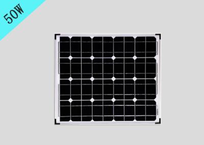 China 50W Tempered Glass Laminating Solar Cells , Multicrystalline Solar Panels With Aluminum Frame for sale