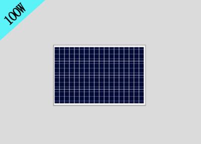 China Tempered Glass Polycrystalline Silicon Solar Panels 100W 1200*550mm Dimension for sale