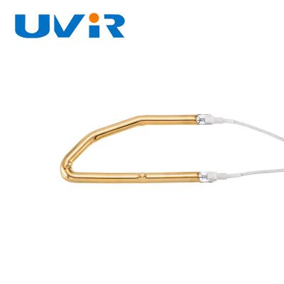 China 3D Shortwave Infrared Heating Element Tube 1380W 230V Gold Coated for sale