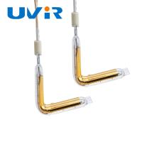 China Gold Coated L-Type Halogen Infrared Quartz Tube 1800-2200°C for sale