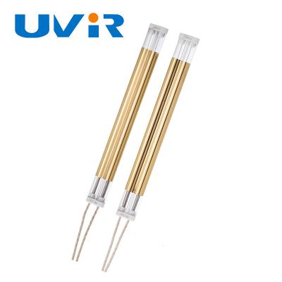 China Gold Plated Medium Wave Infrared Lamp 2000W 230V Quartz Tube for sale