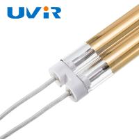 China 4400W Medium Wave Infrared Lamp Gold Coated Quartz Tube for sale
