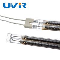 China 3500W Gold Coated Twin Tube Carbon Fiber IR Heating Lamp for sale