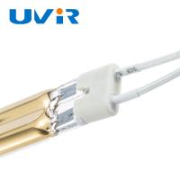 China Gold Twin Tube Shortwave IR Lamp 2400W 380V Quartz Heating for sale