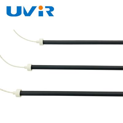 China UVIR Quartz Infrared Lamp 1500W Black Tube for Heating Drying for sale